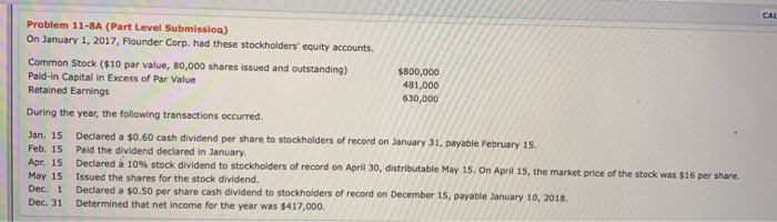 Solved Problem 11-SA (Part Level Submission) On January 1, | Chegg.com