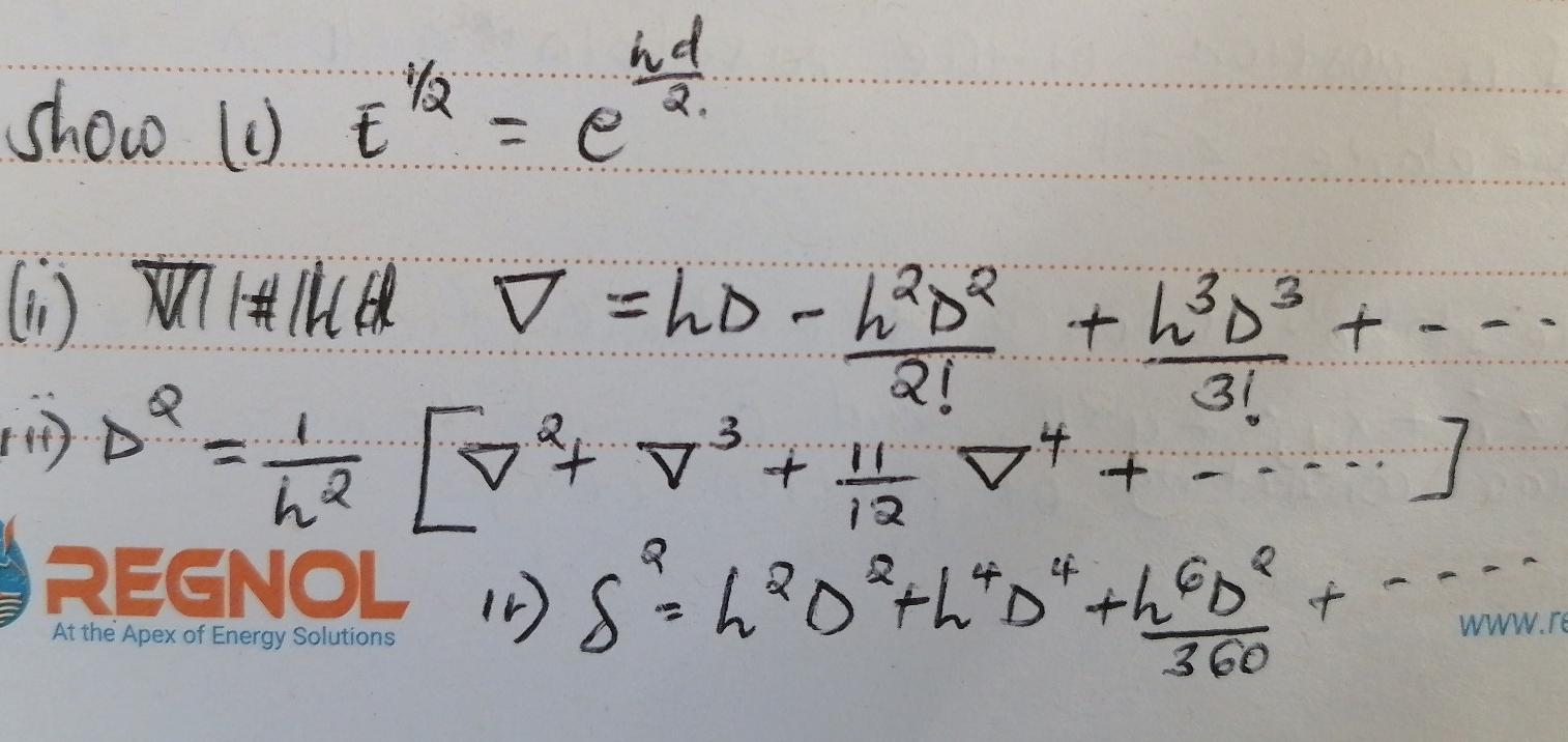 Solved Show using the symbol in finite diffence concept in | Chegg.com