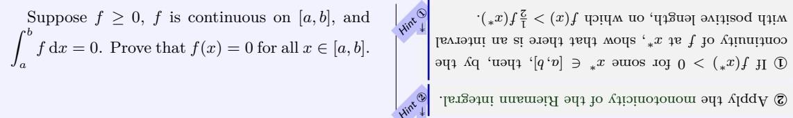 Solved Suppose f≥0,f is continuous on [a,b], and ∫abf dx=0. | Chegg.com