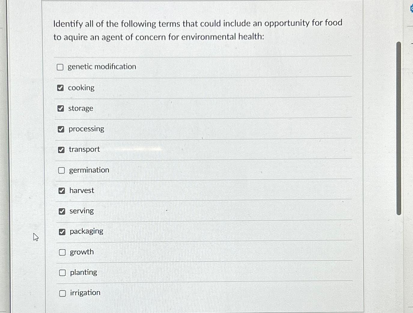 Solved Identify all of the following terms that could | Chegg.com