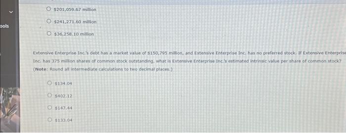 Solved Extensive Enterprise Inc is expected to generate a | Chegg.com