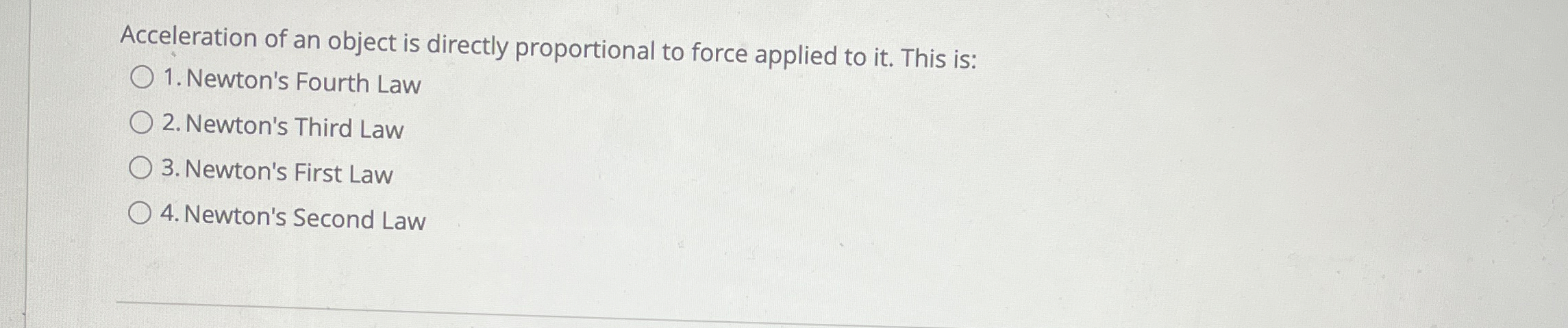 Solved Acceleration Of An Object Is Directly Proportional To