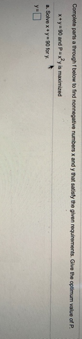 Solved Complete parts a through f below to find nonnegative | Chegg.com