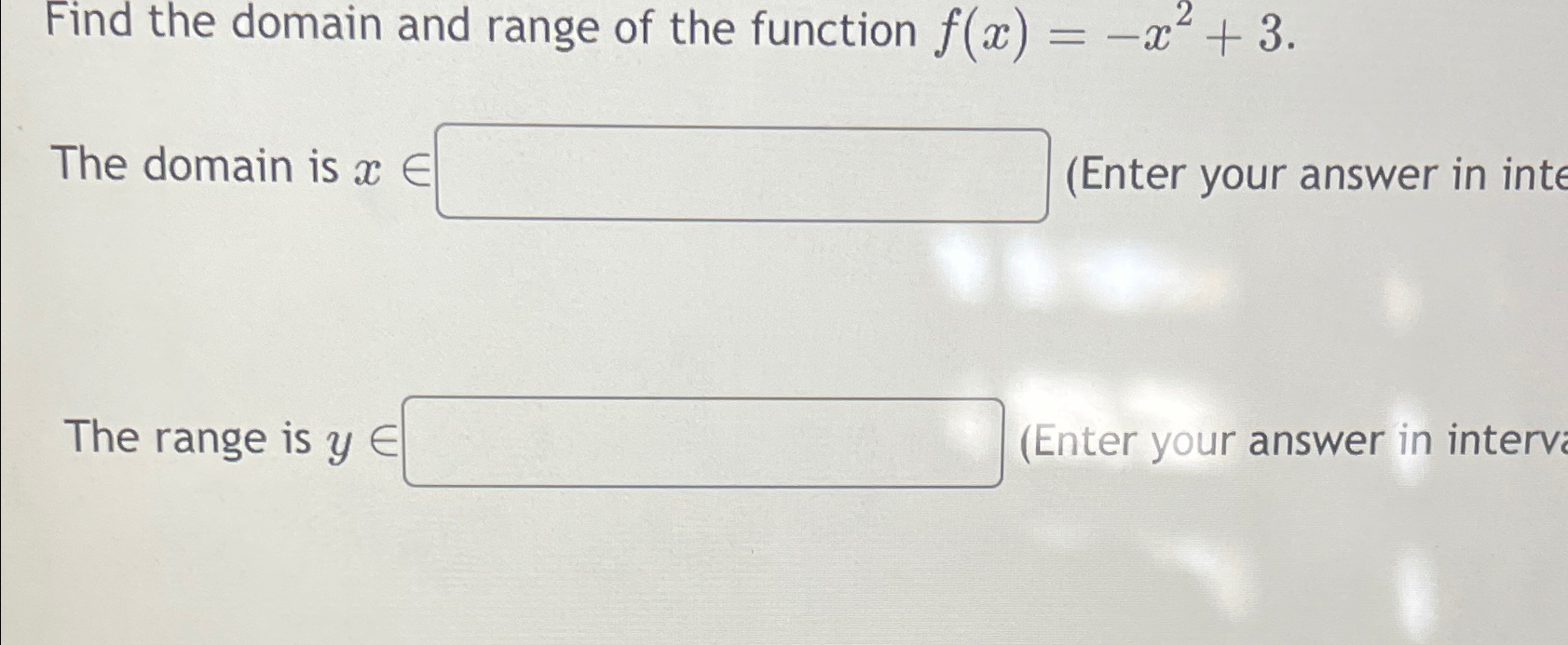 Solved Find the domain and range of the function | Chegg.com