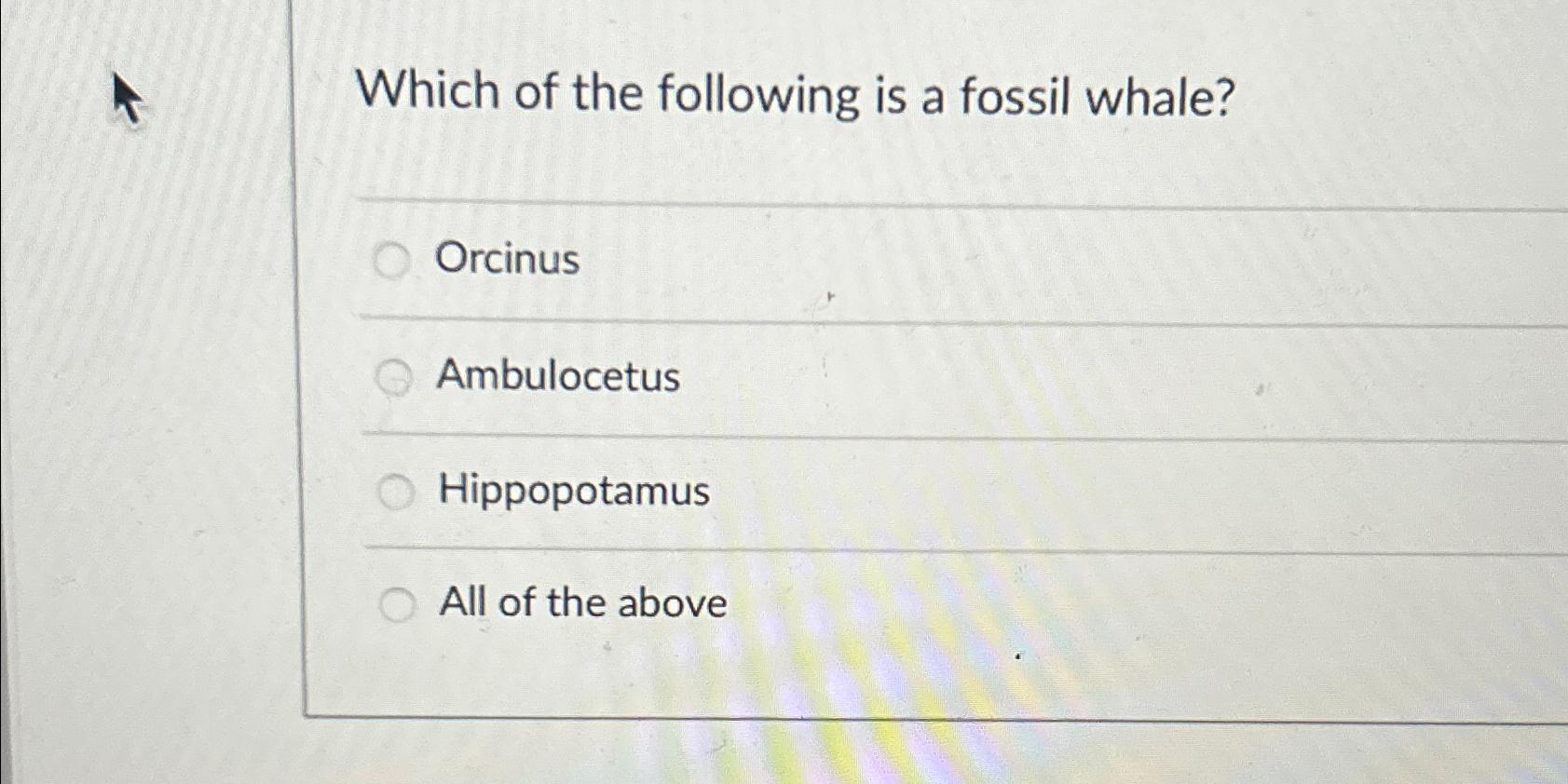Solved Which of the following is a fossil | Chegg.com
