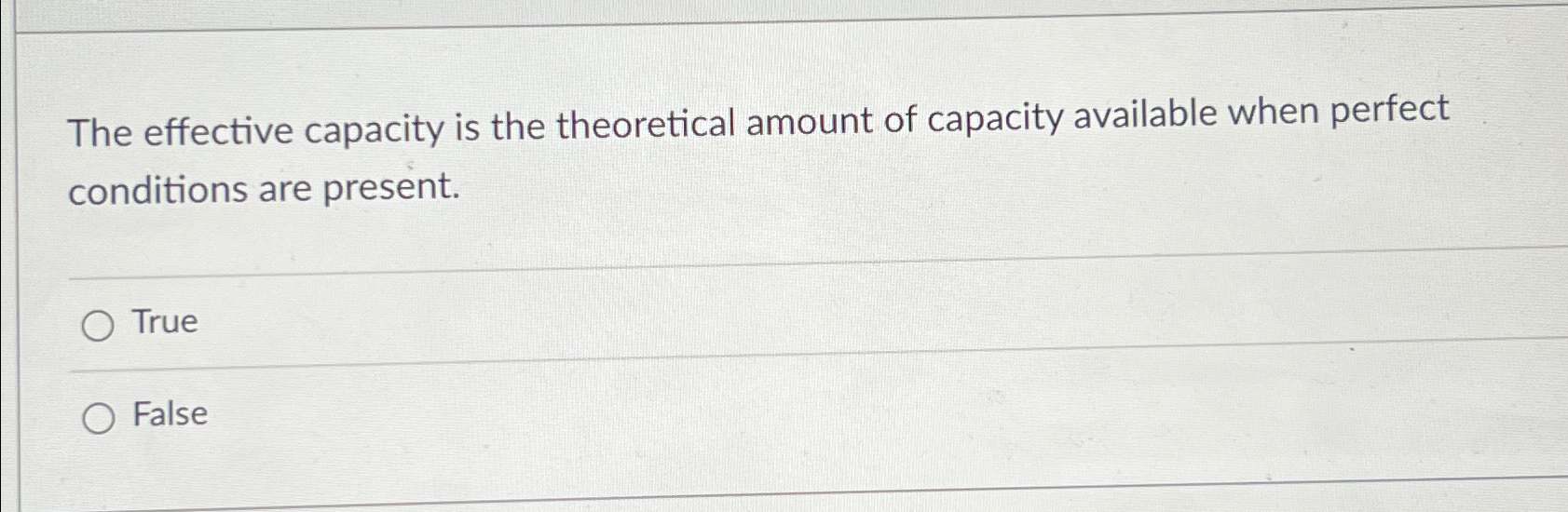 Solved The effective capacity is the theoretical amount of | Chegg.com