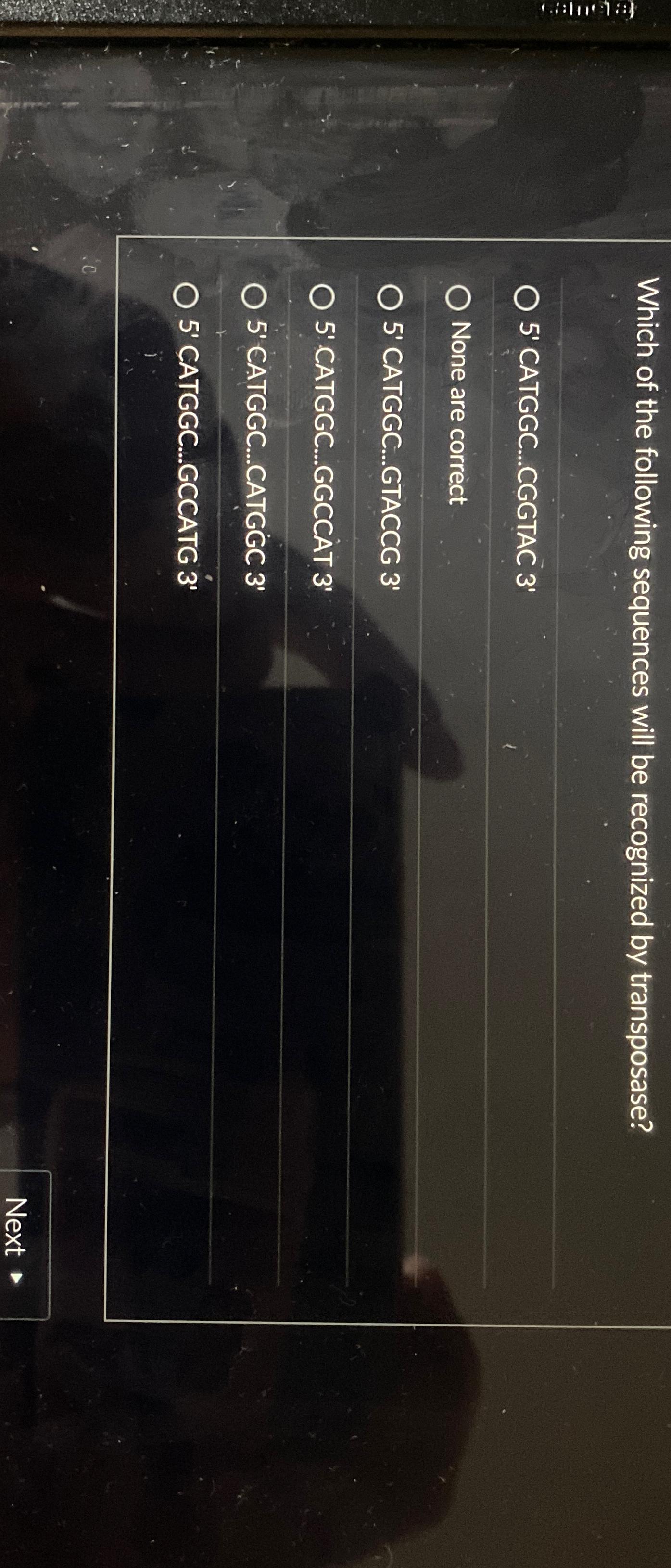 Solved Which of the following sequences will be recognized | Chegg.com
