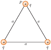 Solved Three equal positive charges q are at the corners of | Chegg.com