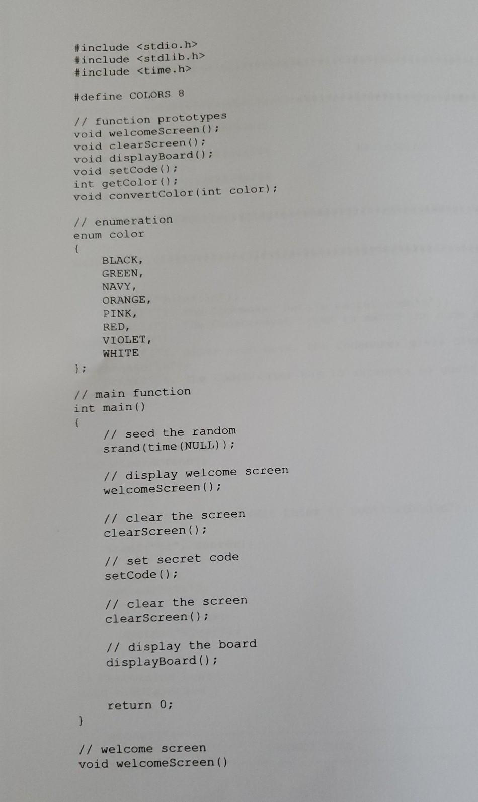 Solved Tasks Activity mastermind.c a. 1. Copy C source code | Chegg.com