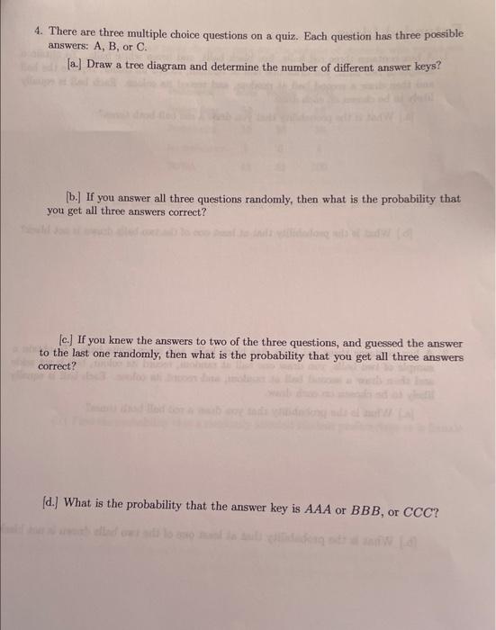 Solved 4. There are three multiple choice questions on a | Chegg.com