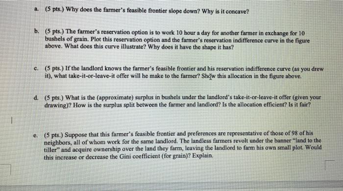 Solved 3. Sharing the surplus ( 25 points): A farmer works | Chegg.com