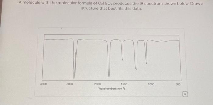Solved A molecule with the molecular formula of C3H6O2 | Chegg.com