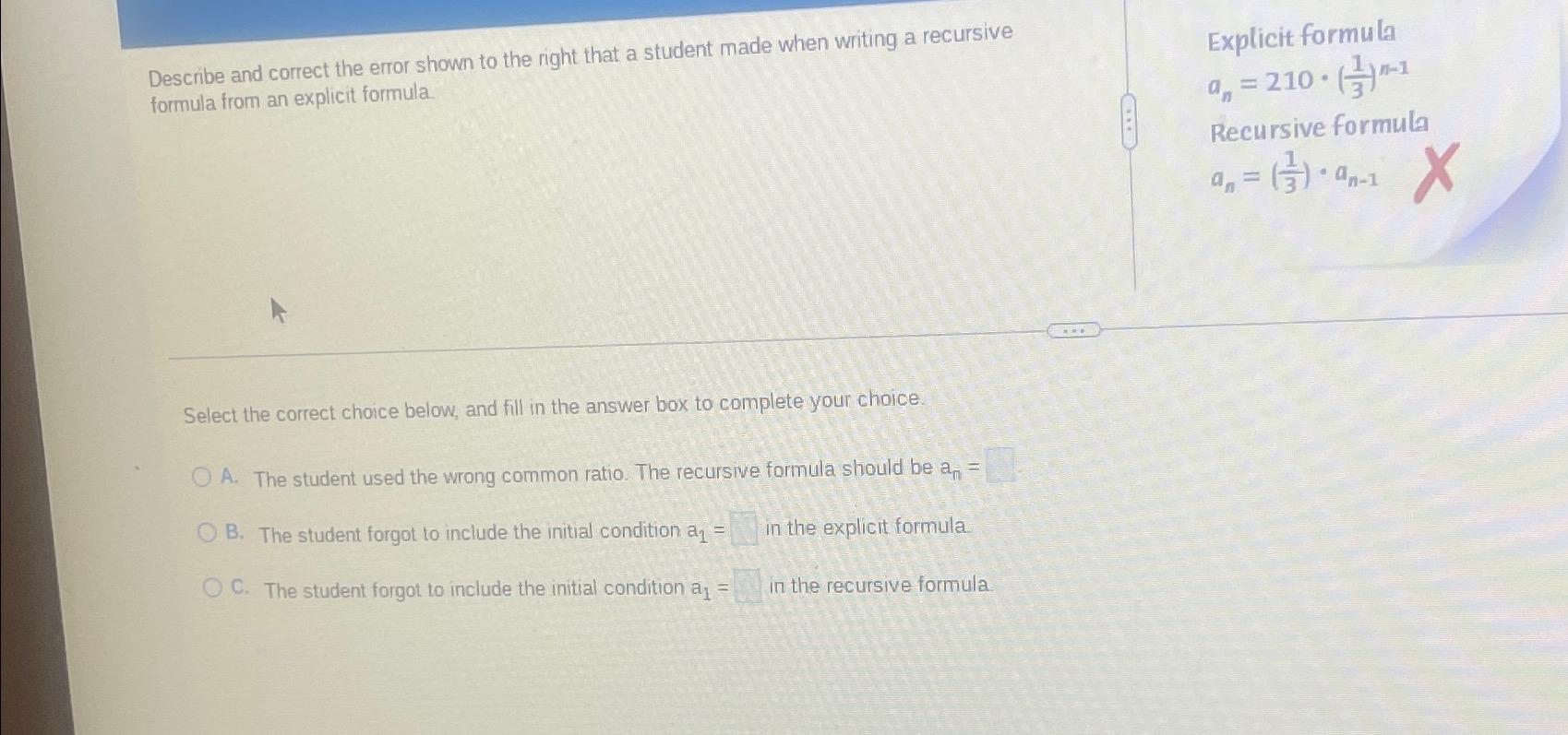 Solved Describe and correct the error shown to the right | Chegg.com