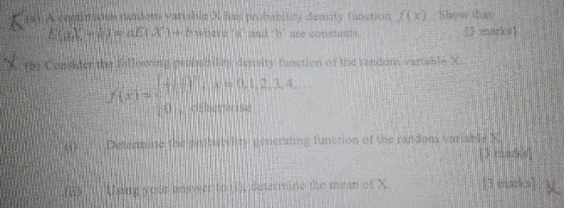 Solved A continuous random variable has probability density | Chegg.com