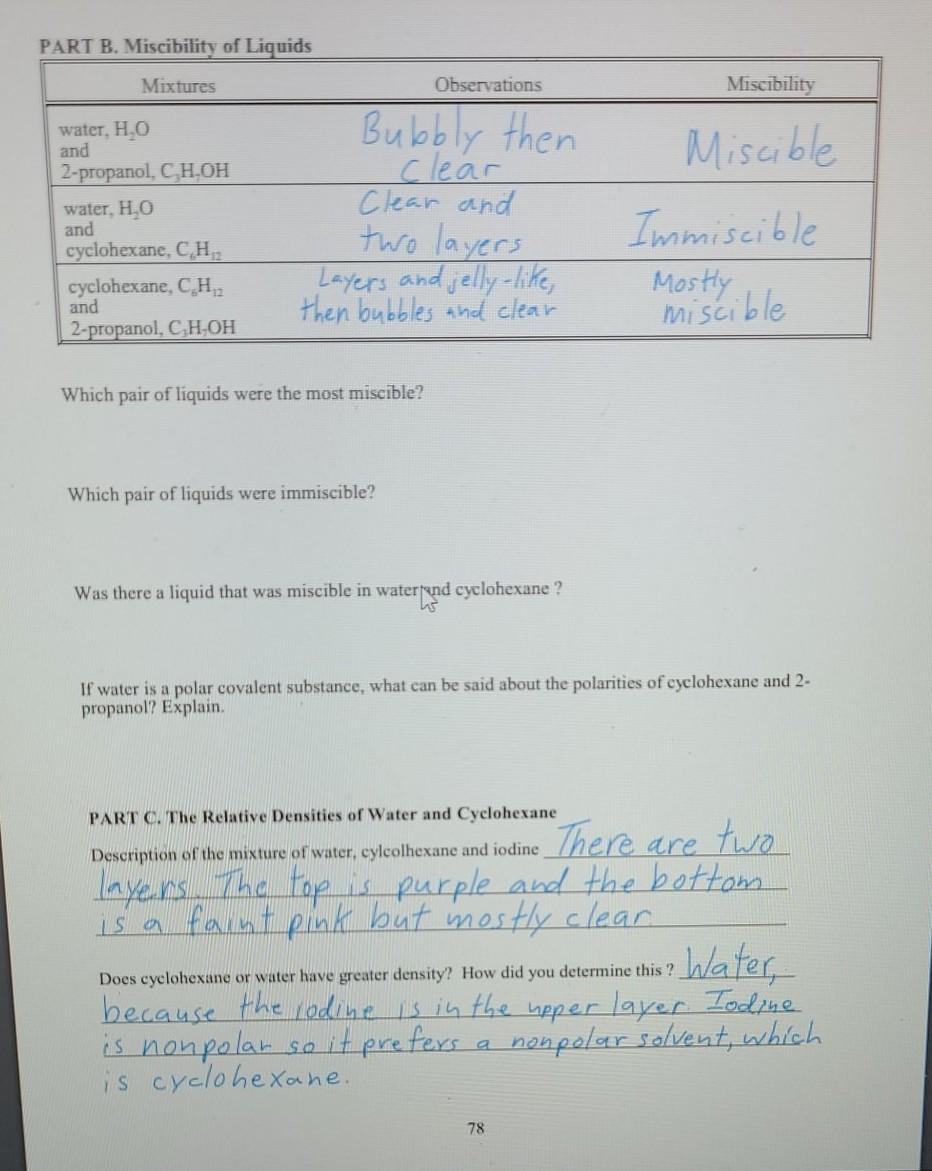 Solved SOLUBILITY AND SOLUTIONS PRE-LAB ASSIGNMENT NAME | Chegg.com