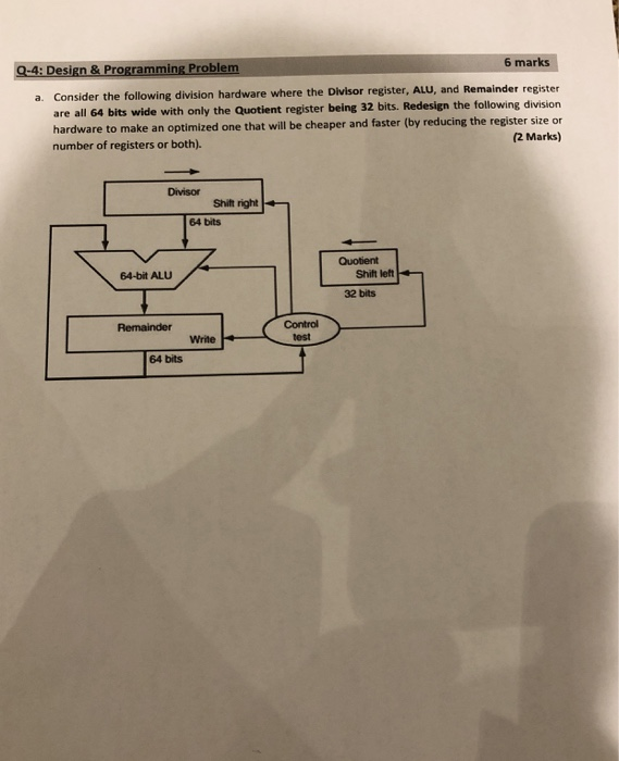 Solved Q-4: Design & Programming Problem 6 marks a. Consider | Chegg.com