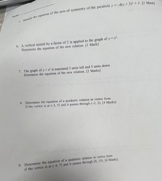 Solved 10. A quadratic relation has zeros at -2 and 4 , and | Chegg.com