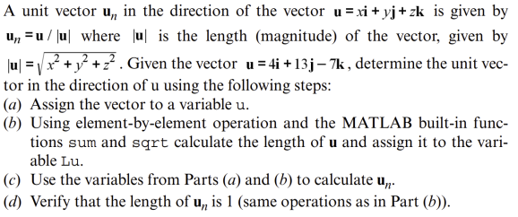Solved A unit vector u_(n) in the direction of the vector | Chegg.com