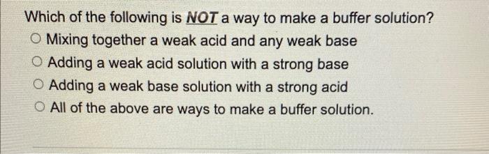 Solved By definition buffers. change the pH upon addition of | Chegg.com