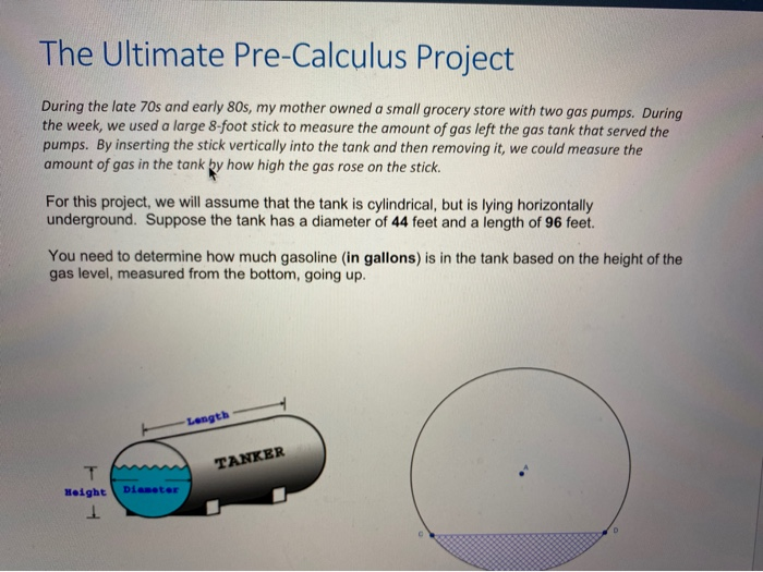 Solved The Ultimate Pre-Calculus Project During the late 70s | Chegg.com