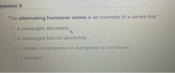 Solved Decide if the alternating series converge or diverge. | Chegg.com