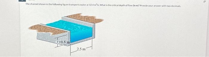 Solved The channel shown in the following figure transports | Chegg.com