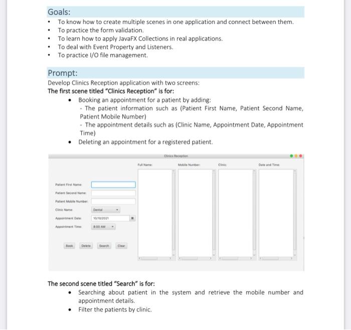 Goals: • To know how to create multiple scenes in one | Chegg.com