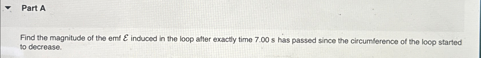 Part AFind the magnitude of the emf E induced in the | Chegg.com Part AFind the magnitude of the emf E induced in the | Chegg.com
