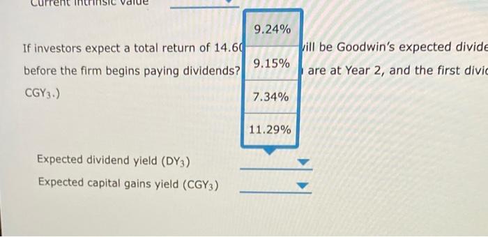 Solved 9. Stocks that don't pay dividends yet Goodwin | Chegg.com