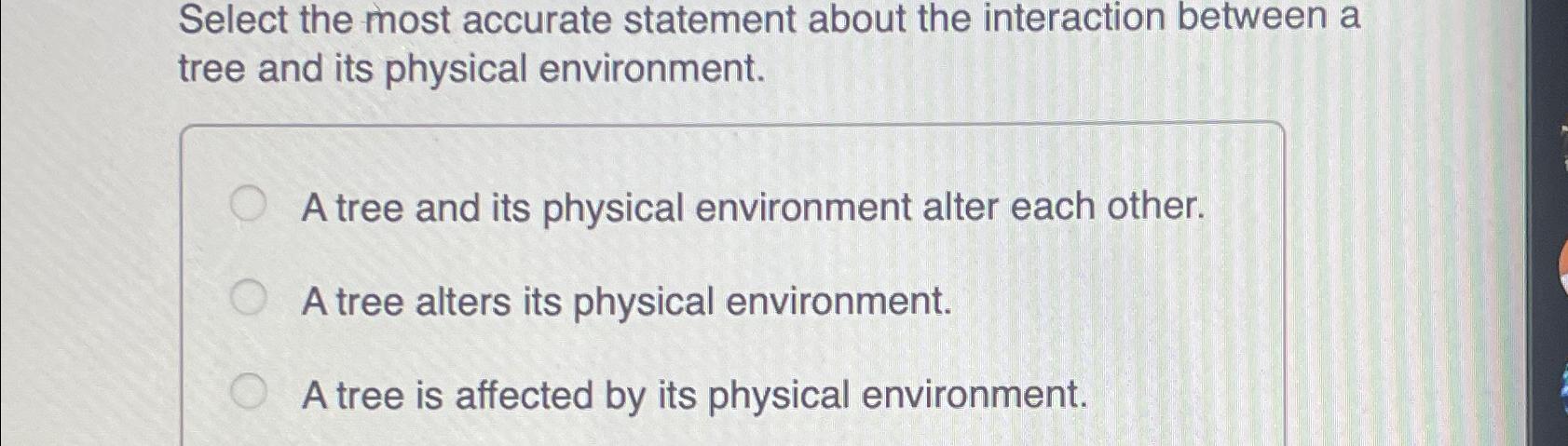 Solved Select the most accurate statement about the | Chegg.com