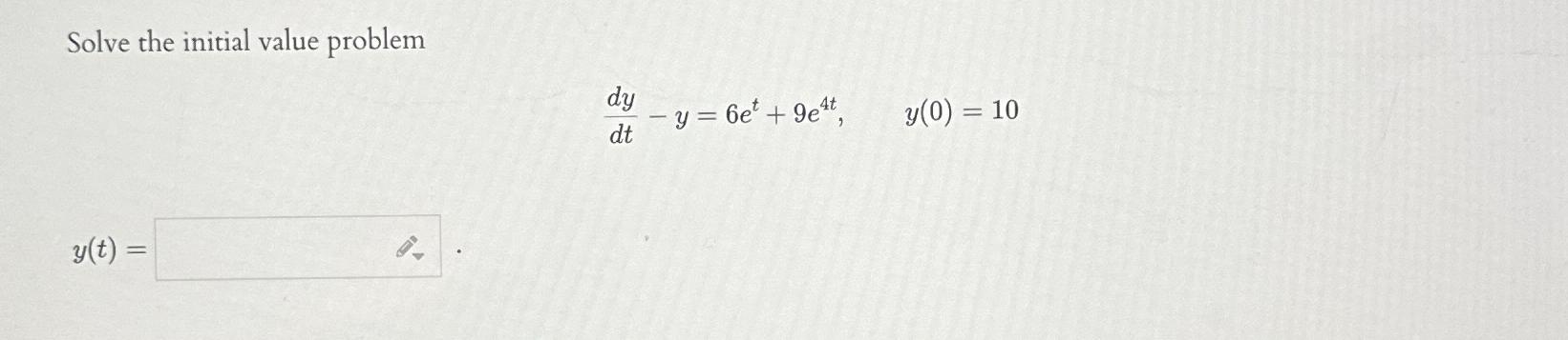 Solved Solve the initial value | Chegg.com