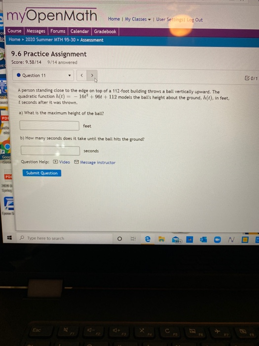 Solved = myOpenMath Home My Classes - User Settings Log Out | Chegg.com