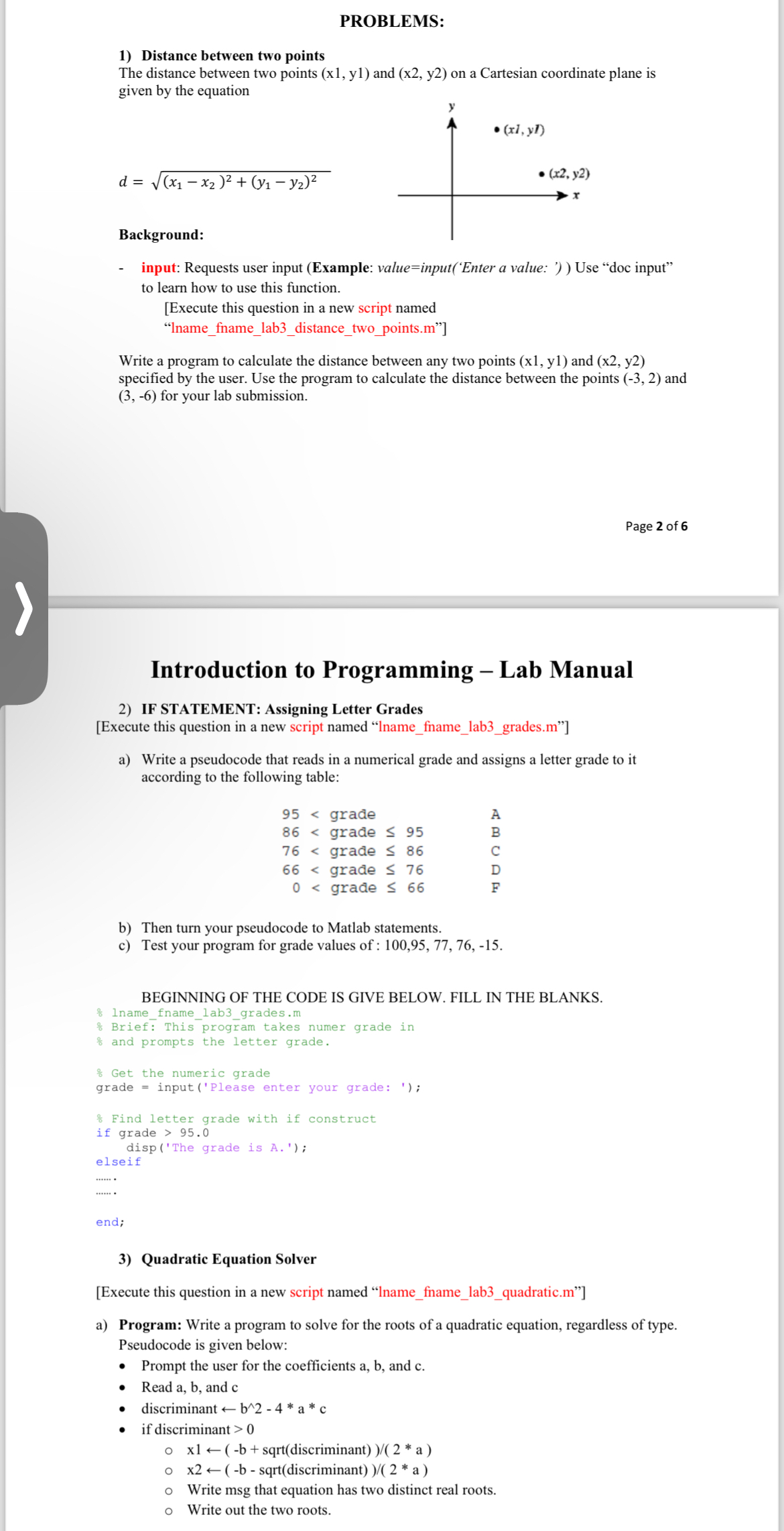 Solved PROBLEMS:Distance between two pointsThe distance | Chegg.com