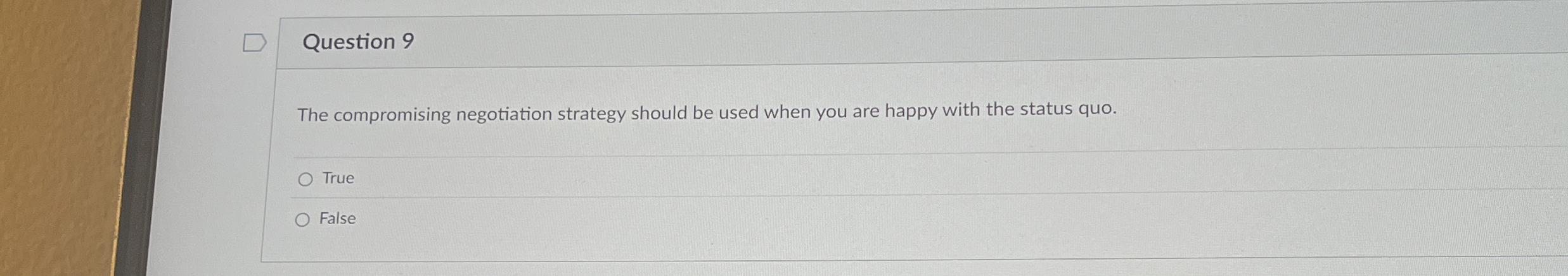 Solved Question 9The compromising negotiation strategy | Chegg.com