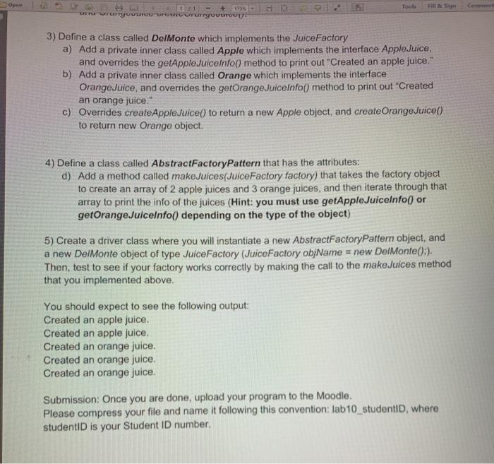 Solved Lab 10 COMP 249 Fall 2020 Due date: Today, at the end | Chegg.com