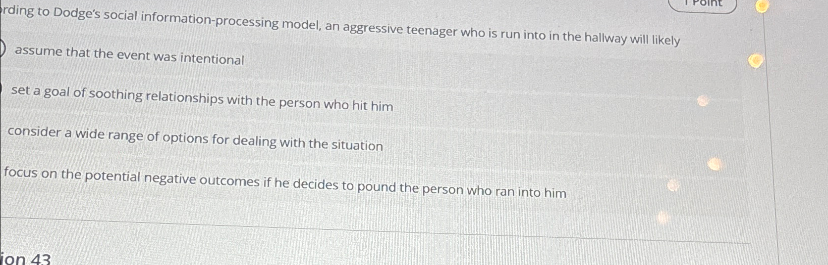 Solved rding to Dodge's social information-processing model, | Chegg.com