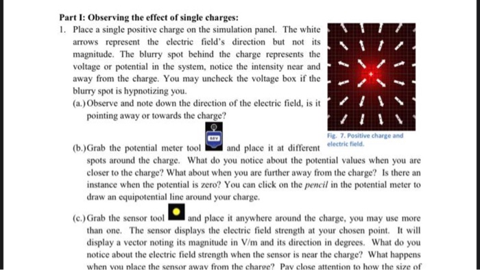 Solved Part I: Observing the effect of single charges: 1. | Chegg.com