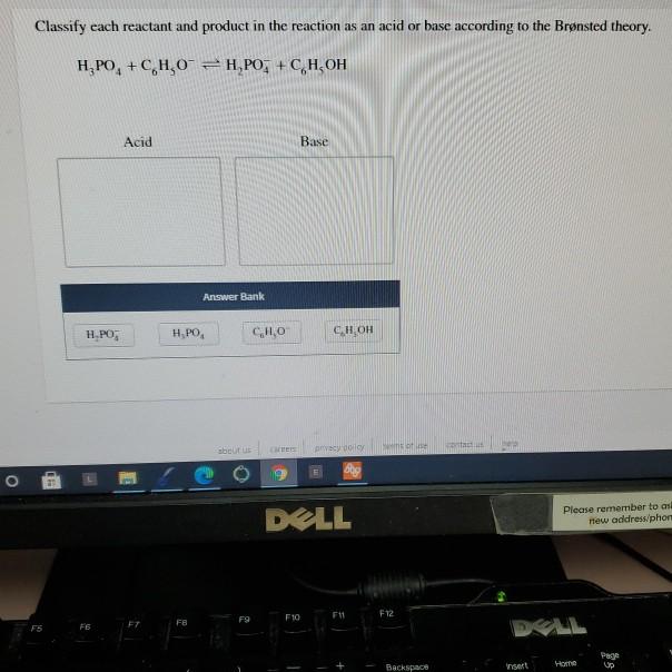Solved Classify each reactant and product in the reaction as | Chegg.com