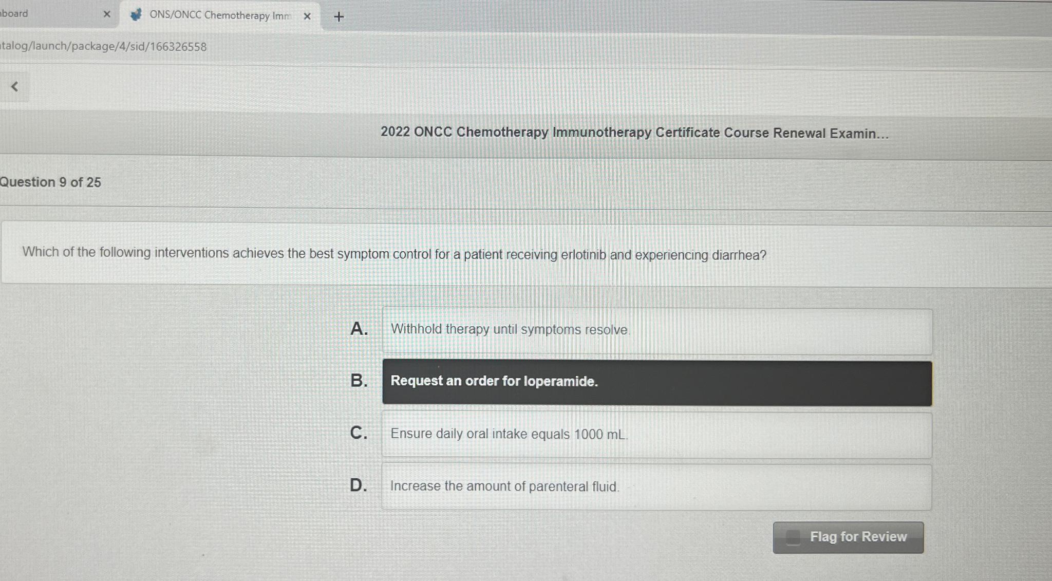 Solved 2022 ﻿ONCC Chemotherapy Immunotherapy Certificate | Chegg.com