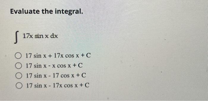 Solved Evaluate the integral. | Chegg.com