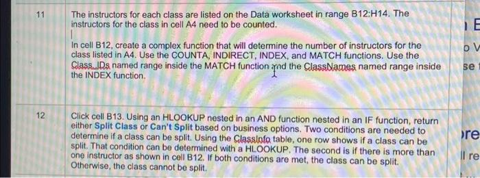 Solved The instructors for each class are listed on the Data | Chegg.com