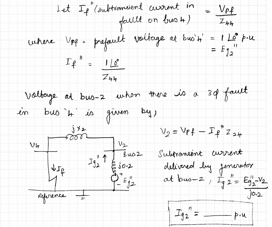 where VPf= ﻿prefault voltage at ﻿bus' | Chegg.com