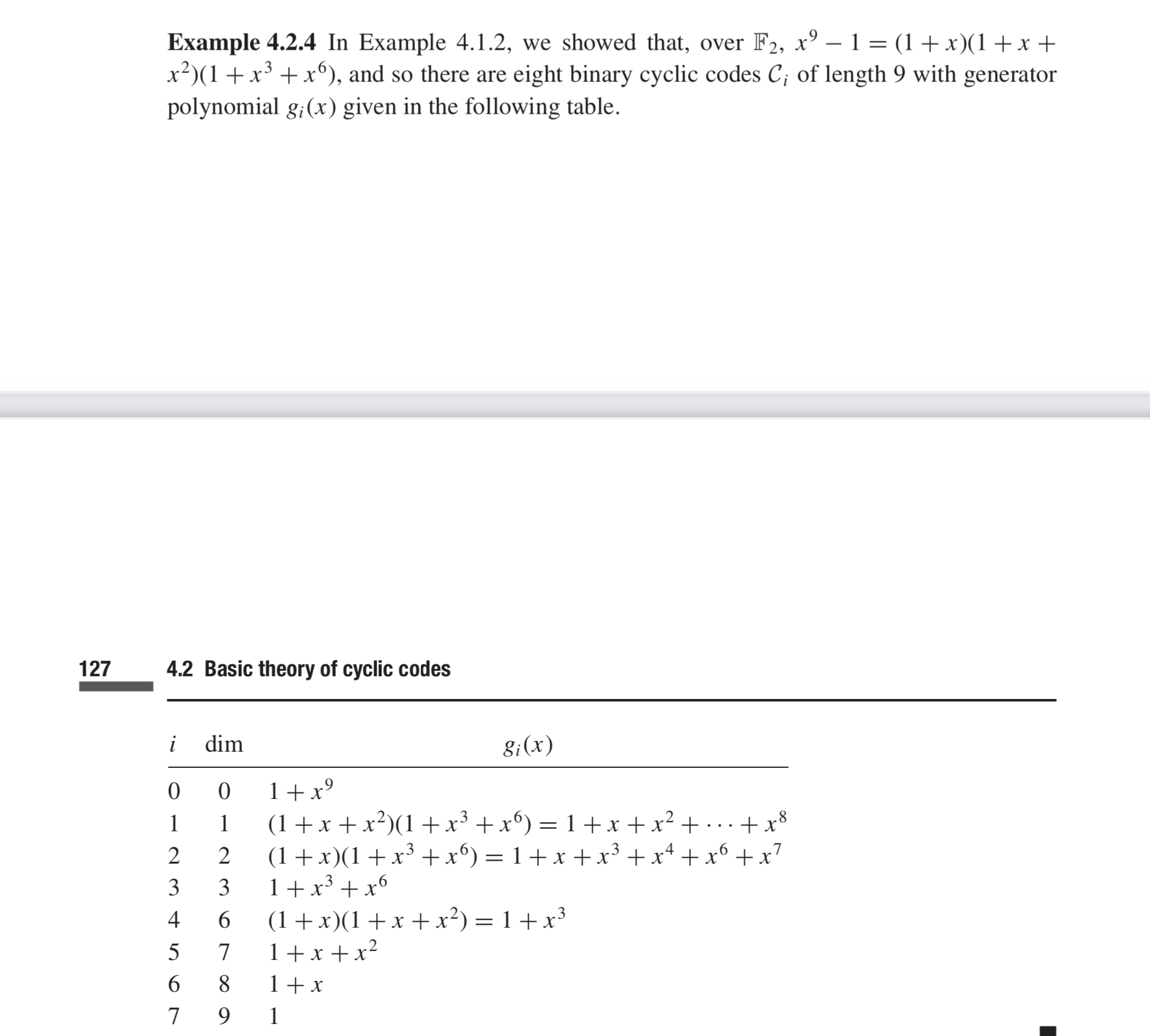 Solved (Find all pairs of codes Ci and Cj from example 4.2.4 | Chegg.com
