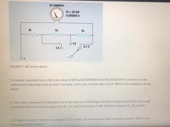 Solved Measuring Instruments 1. A d'Arsonval meter movement | Chegg.com