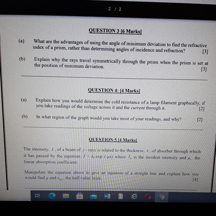 Solved 2 / 2 QUESTION 3 16 Marks (a) What are the advantages | Chegg.com