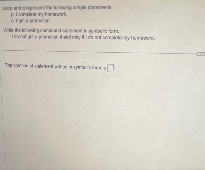Solved Let p and q represent the following simple | Chegg.com
