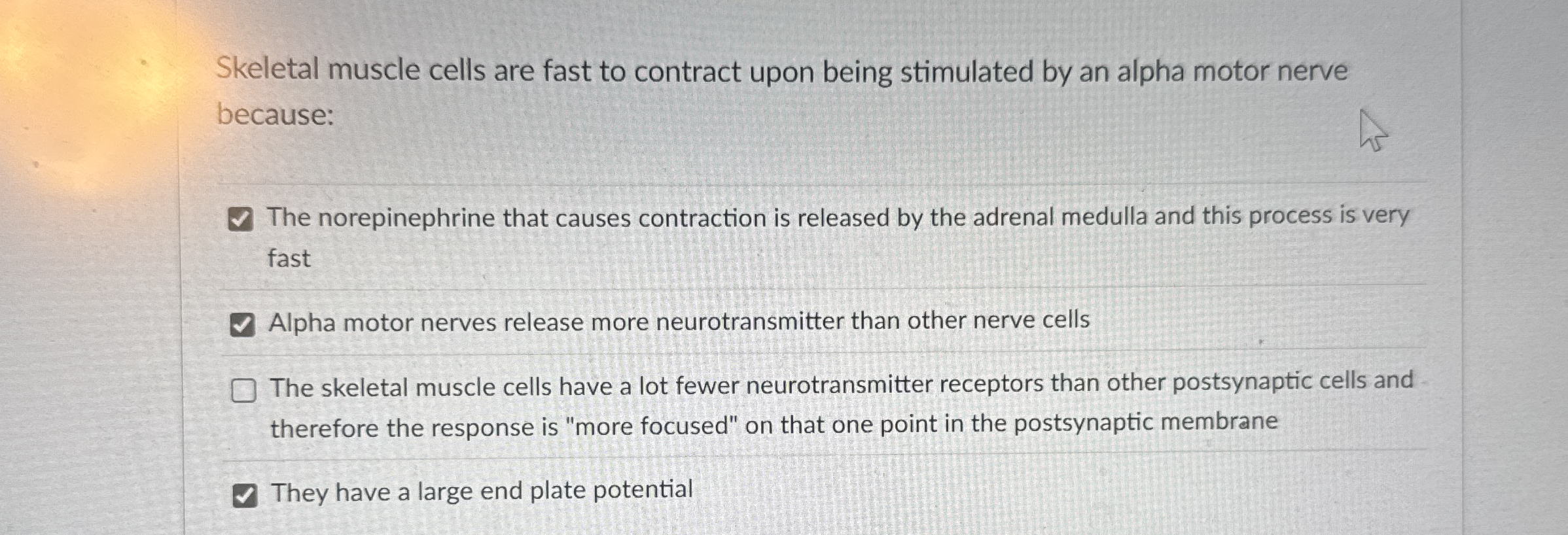 Solved Skeletal muscle cells are fast to contract upon being | Chegg.com