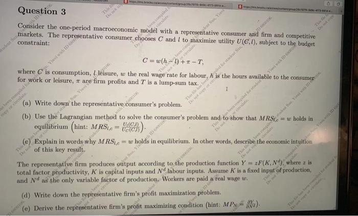 Solved DO -- Question 3 Consider the one-period | Chegg.com