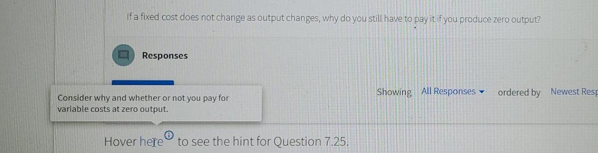 Solved If a fixed cost does not change as output changes, | Chegg.com