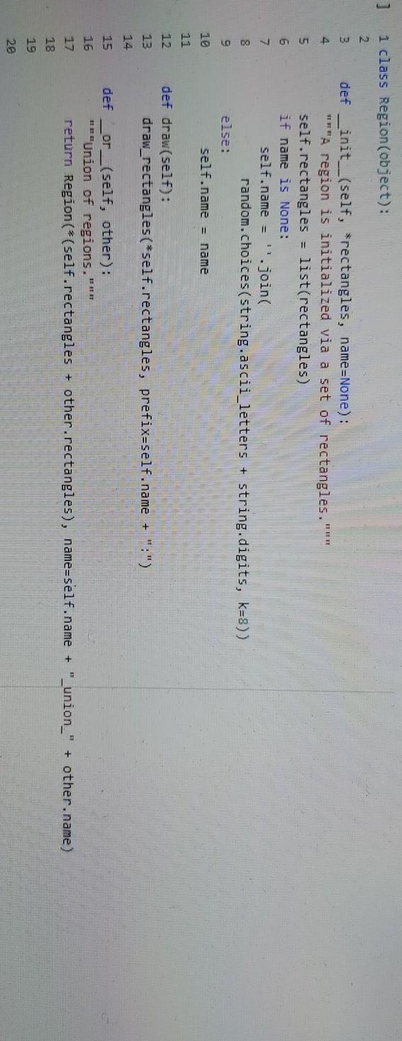 Solved 1 import string 2 3 class Rectangle(object): 4 5 def | Chegg.com